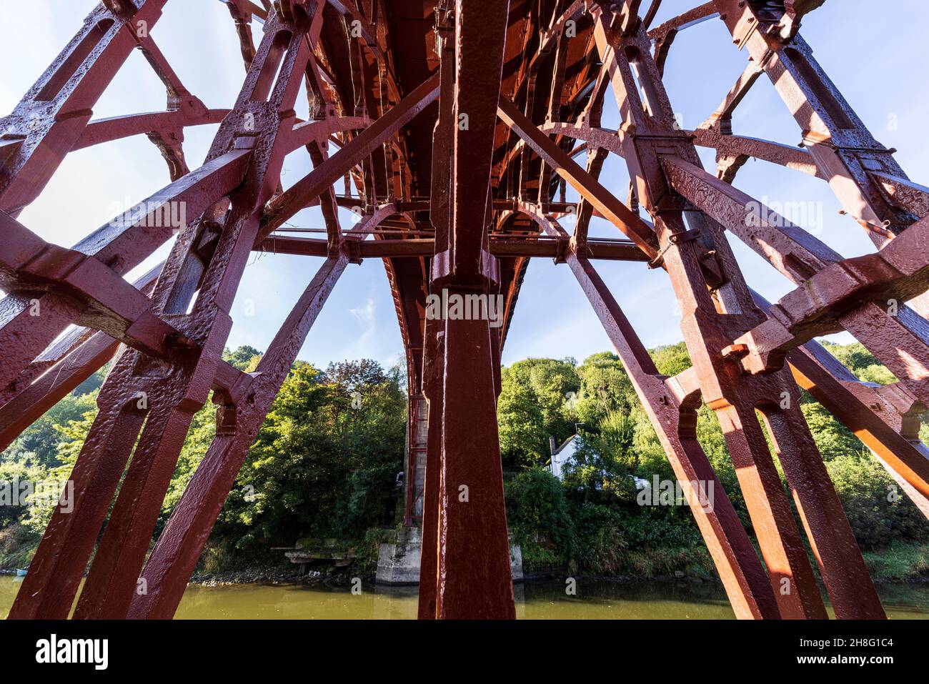 View of the structure from underneath the cast iron bridge at ...