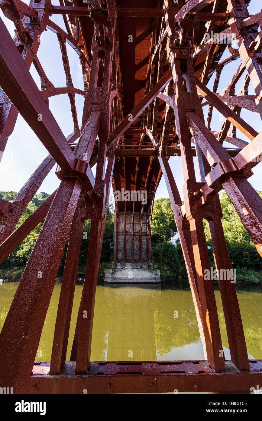 View of the structure from underneath the cast iron bridge at ...