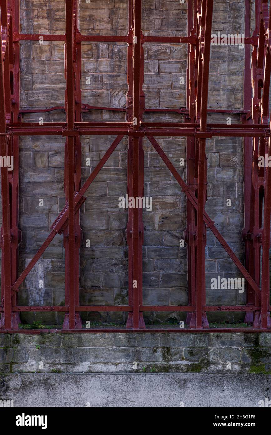 View of the structure from underneath the cast iron bridge at ...