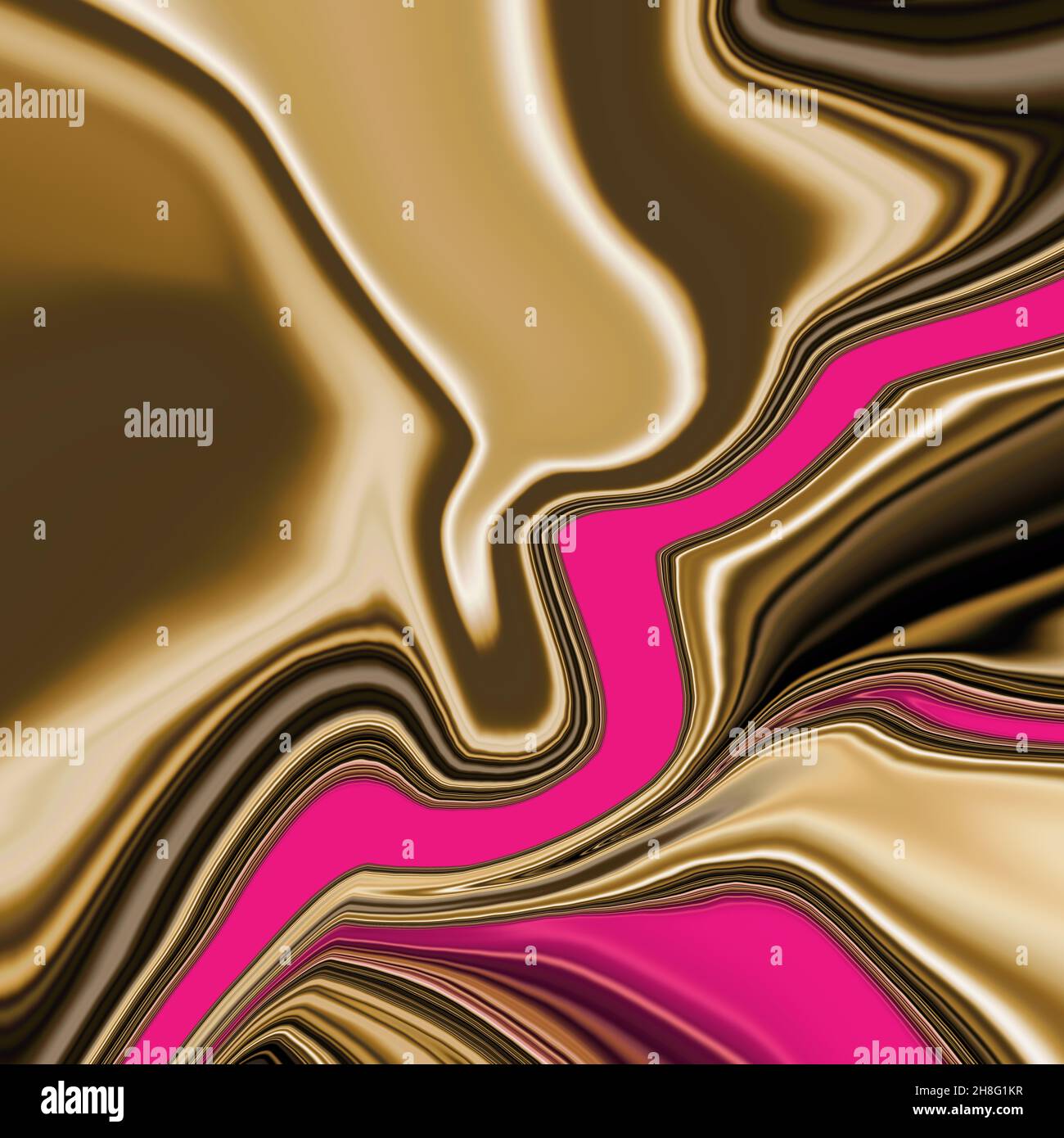 Luxury Psychedelic gold pink liquid marble fluid abstract art ...