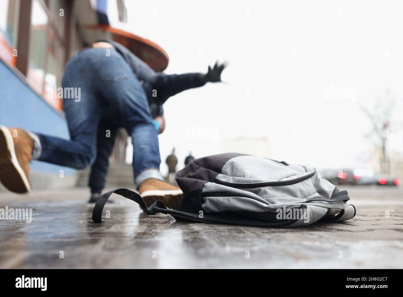 Person falling ground hi-res stock photography and images - Alamy