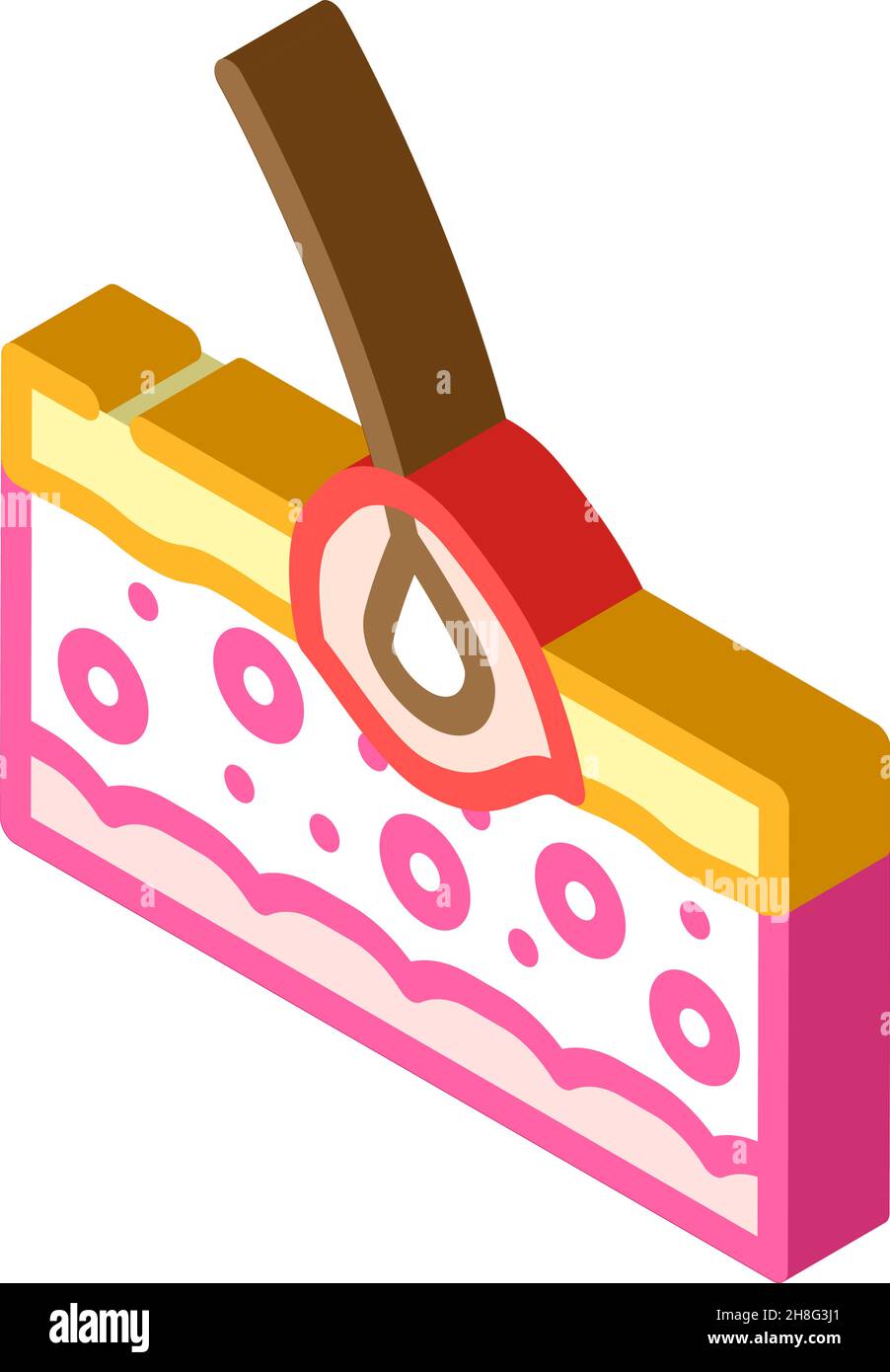 folliculitis skin disease problem isometric icon vector illustration ...