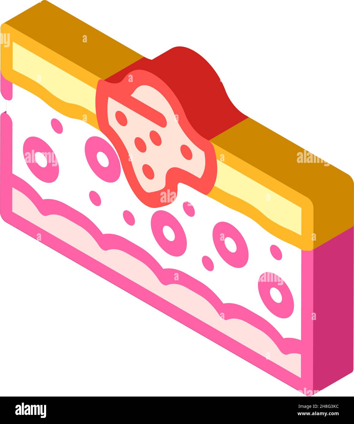 abstract problem skin disease isometric icon vector illustration Stock ...