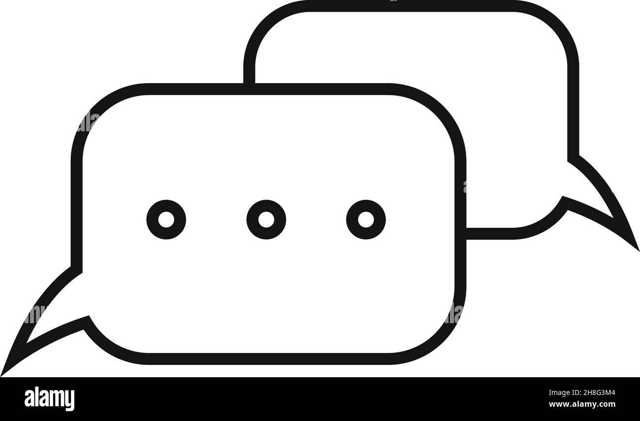 Chat message bubbles with three dots. Dialog icon Stock Vector Image ...