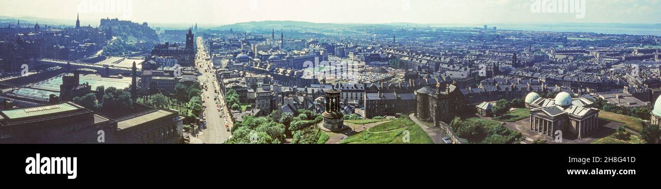 Edinburgh panorama, from Calton Hill, 24th June 1969 Stock Photo - Alamy