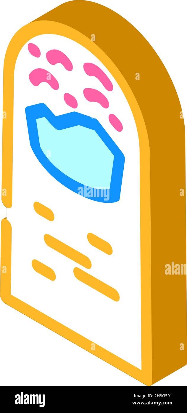 Onycholysis Skin Disease Isometric Icon Vector Illustration Stock