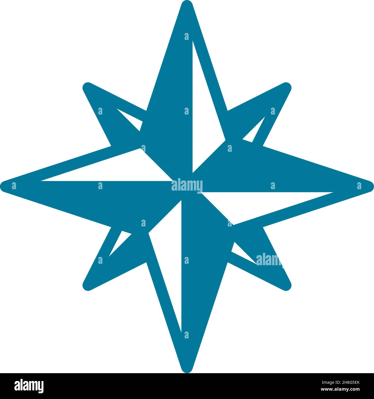 Compass star icon. Blue wind rose symbol Stock Vector Image & Art - Alamy