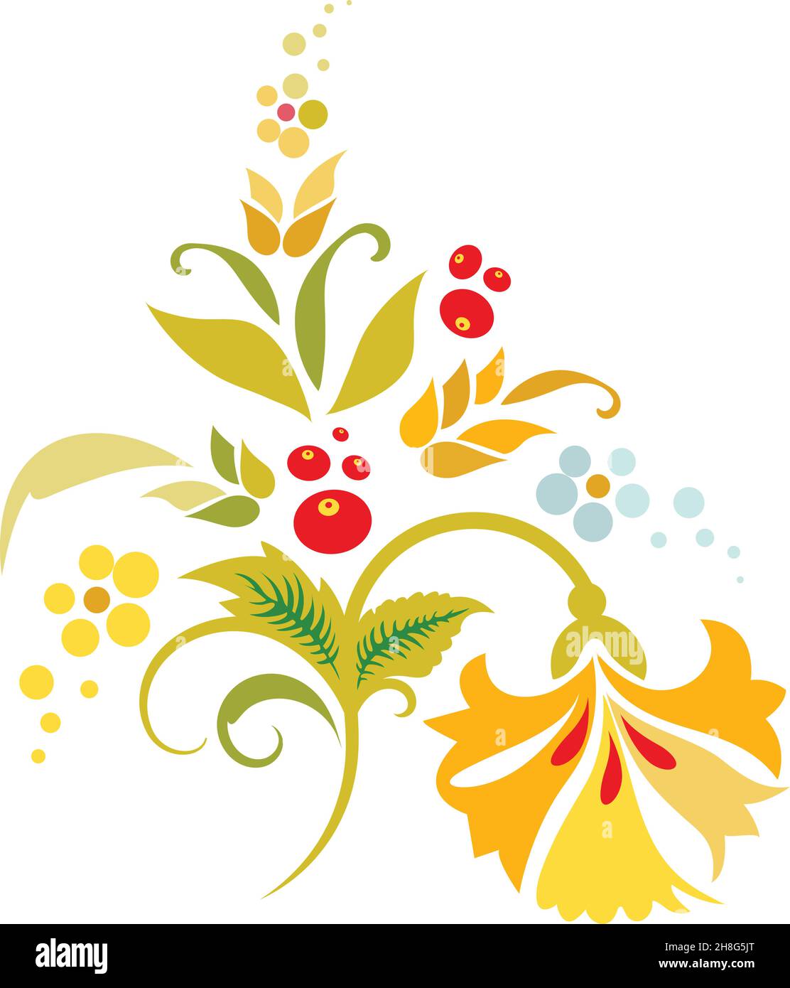 Vector floral ornament in vintage style, great for layout embellishment ...