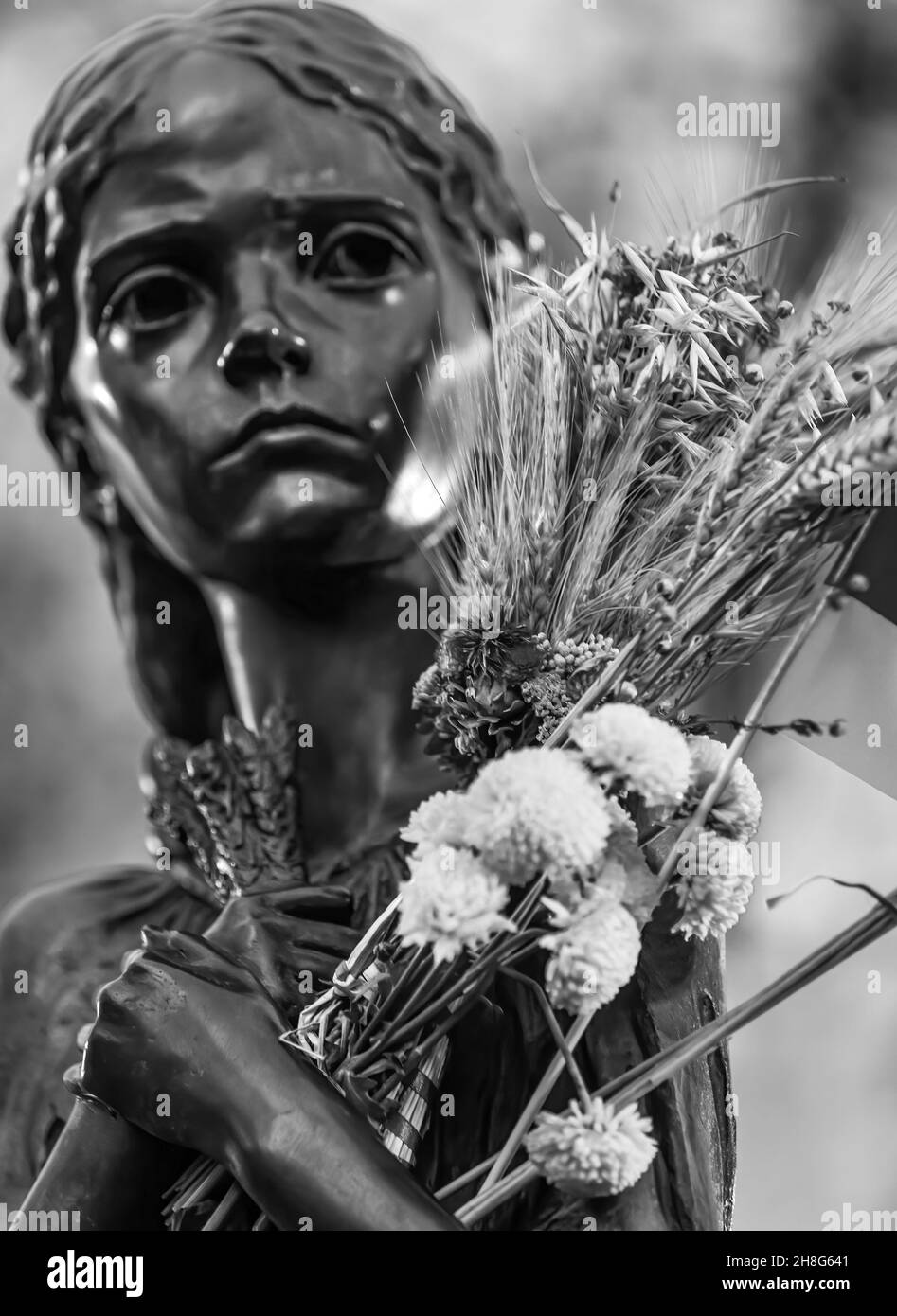 Victims of the ukrainian famine genocide Black and White Stock Photos ...