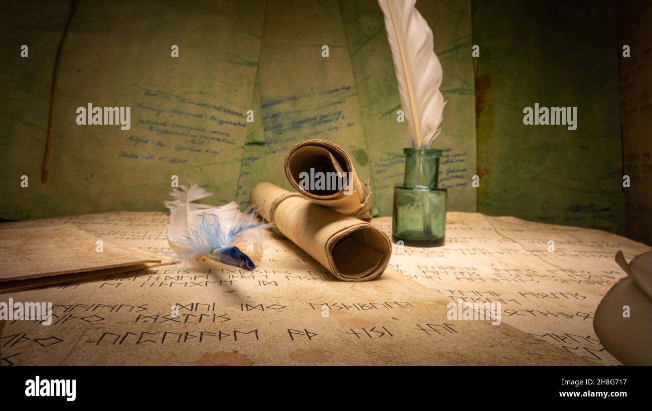 Viking manuscript hi-res stock photography and images - Alamy