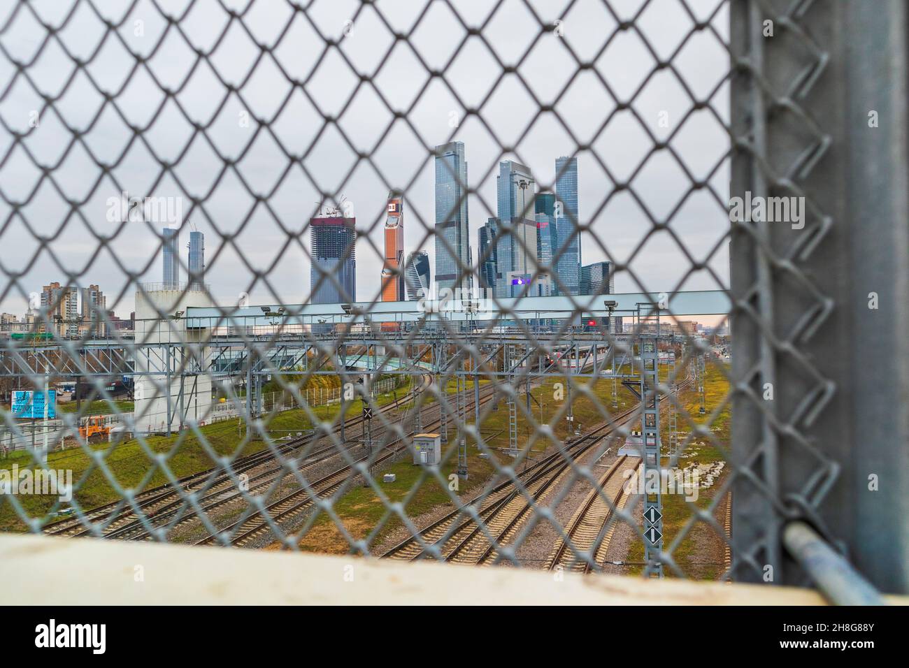urban infrastructure transport business center Moscow city train ...