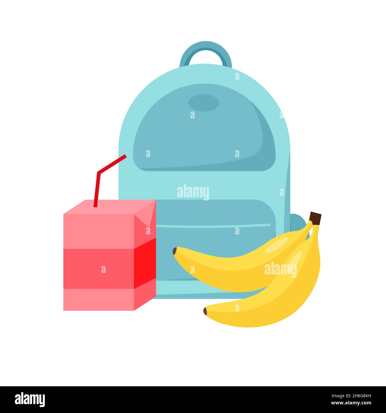 School lunch food boxes meal and snack. Vector illustration in flat ...