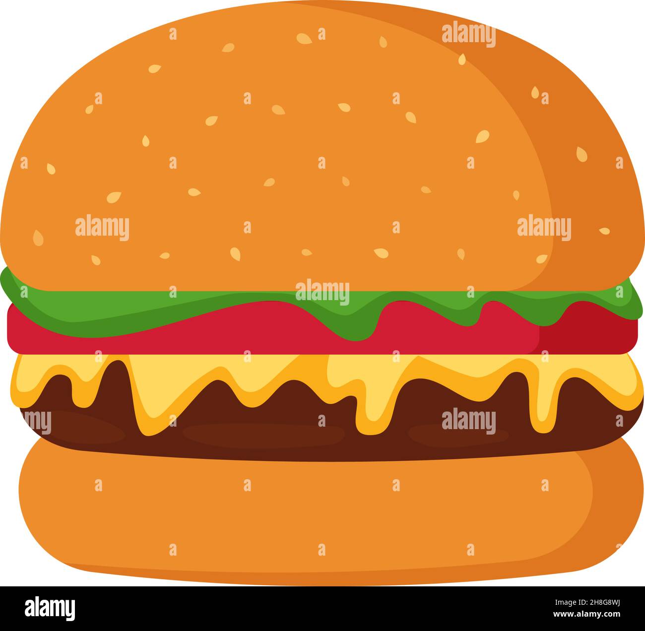 Cheeseburg vector illustration isolated on white background EPS 10 ...