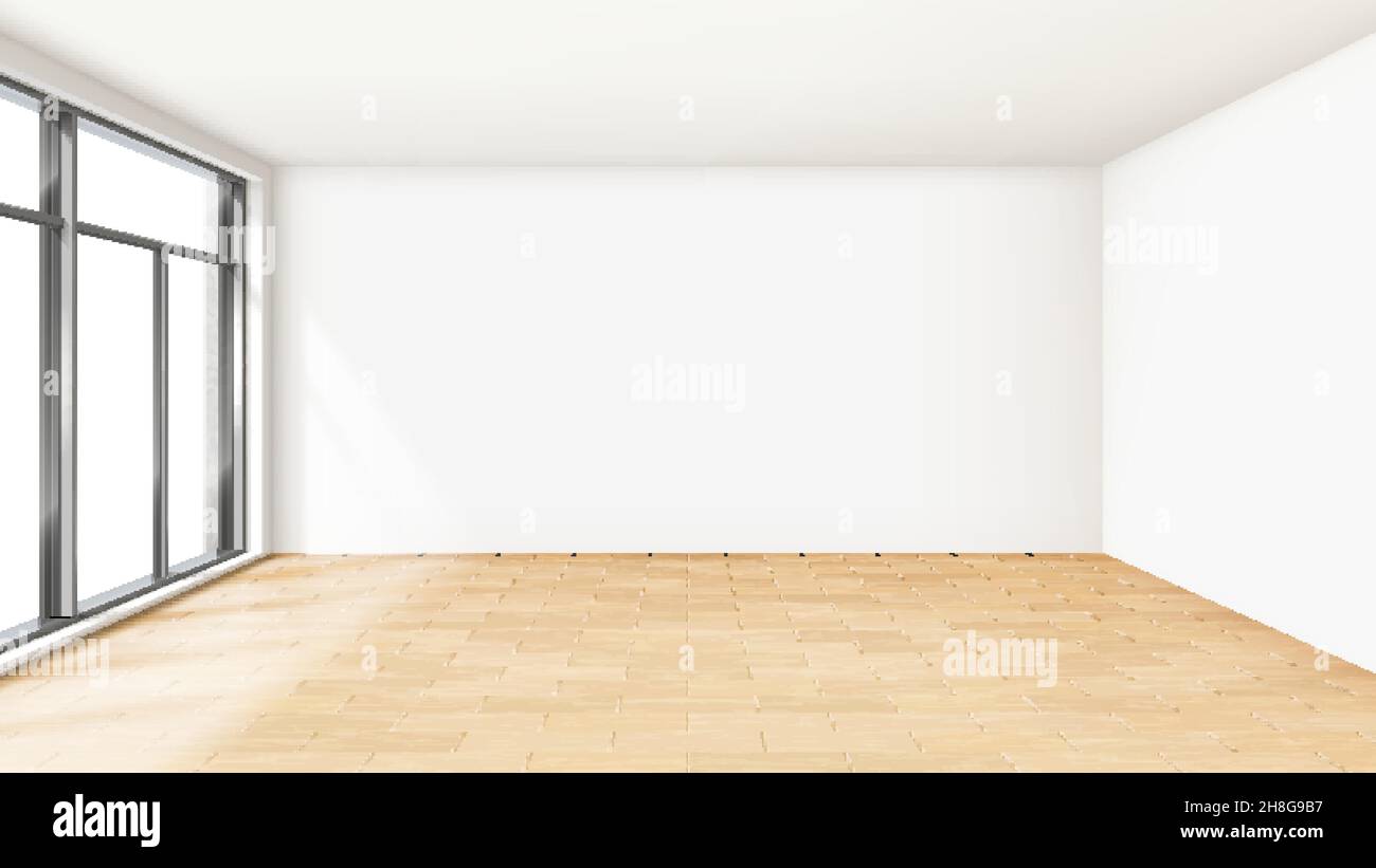 Empty Room House Interior After Renovation Vector Stock Vector Image ...