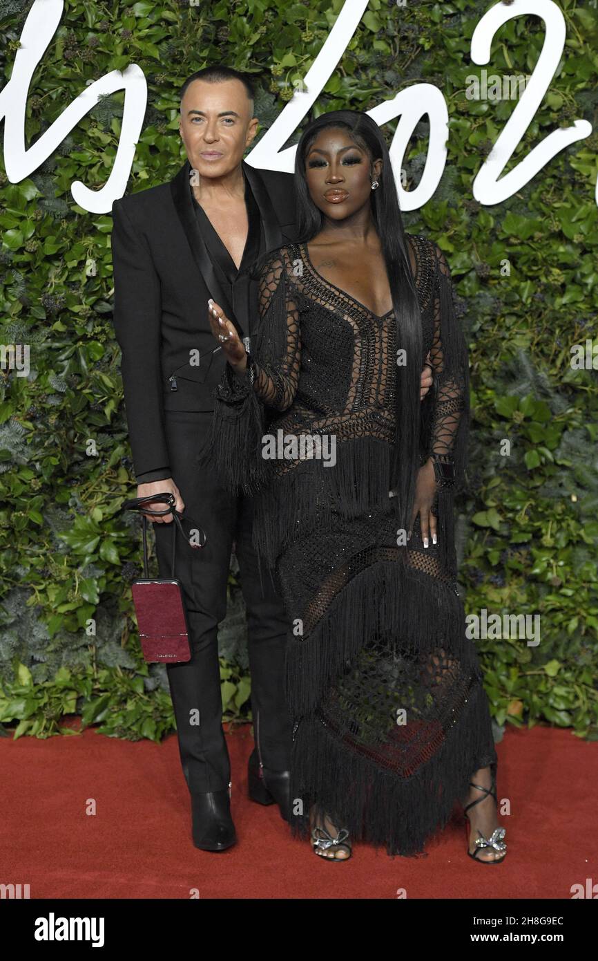 Julien Macdonald and Bree Runway attending The Fashion Awards 2021 at ...
