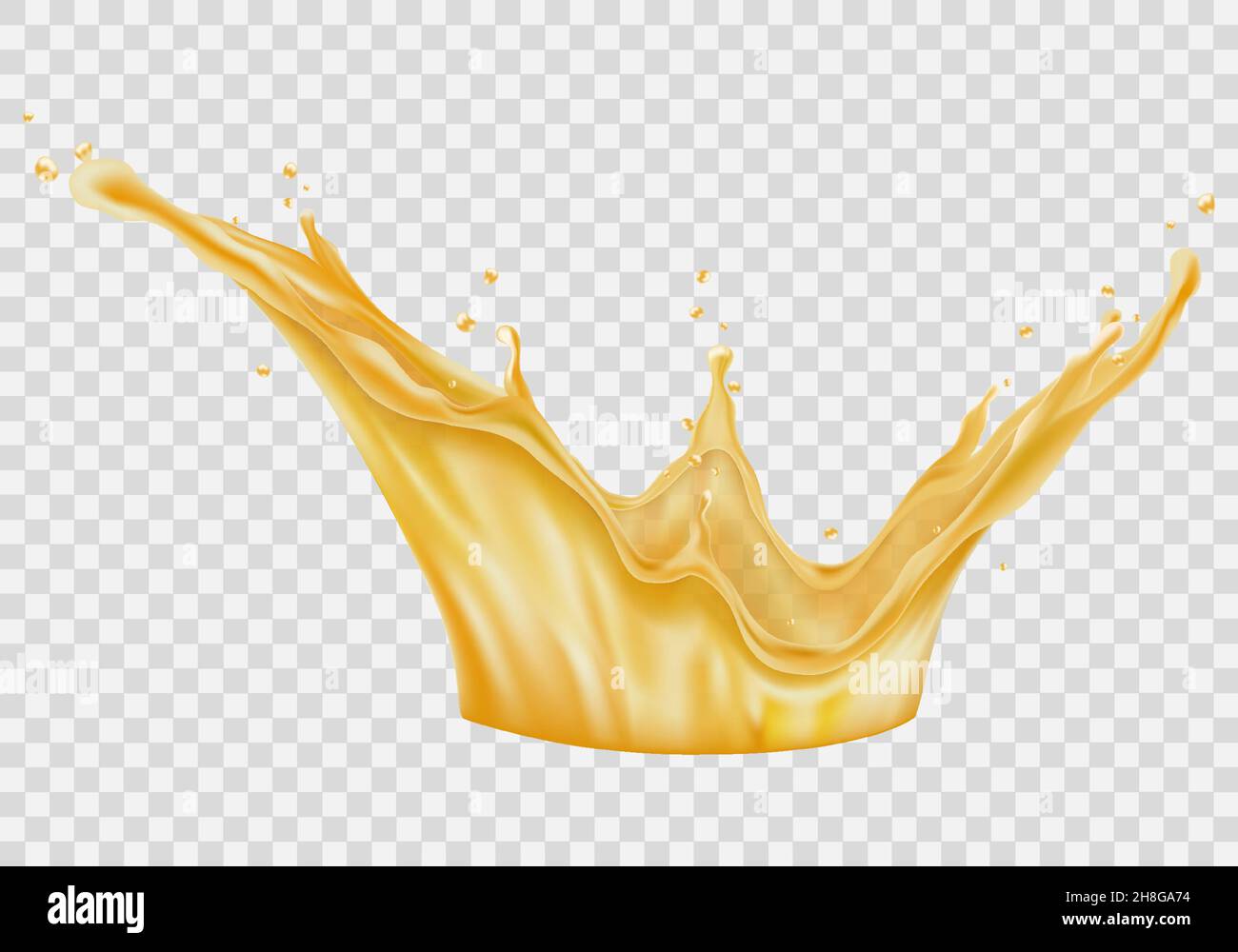 Transparent orange liquid splash. Juice background. Elements for your ...