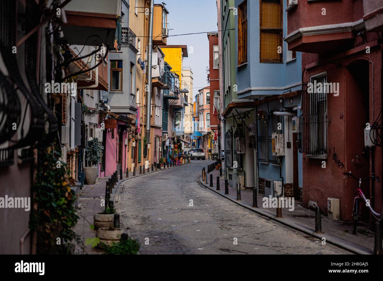 Istanbul, Turkey - November 08, 2021: Balat district of Istanbul. very ...