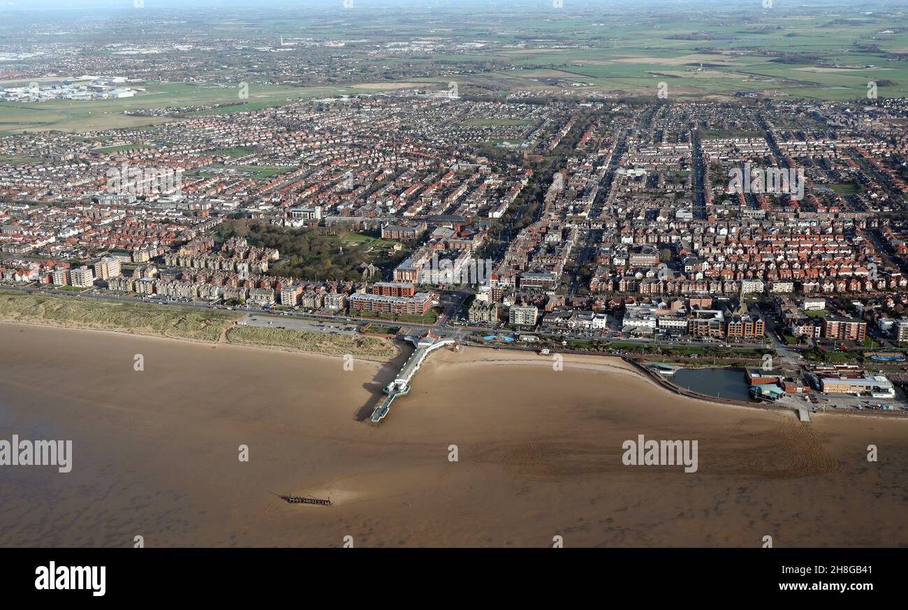 aerial view of the seafront and the North Pier (Northern Victorian Pier ...