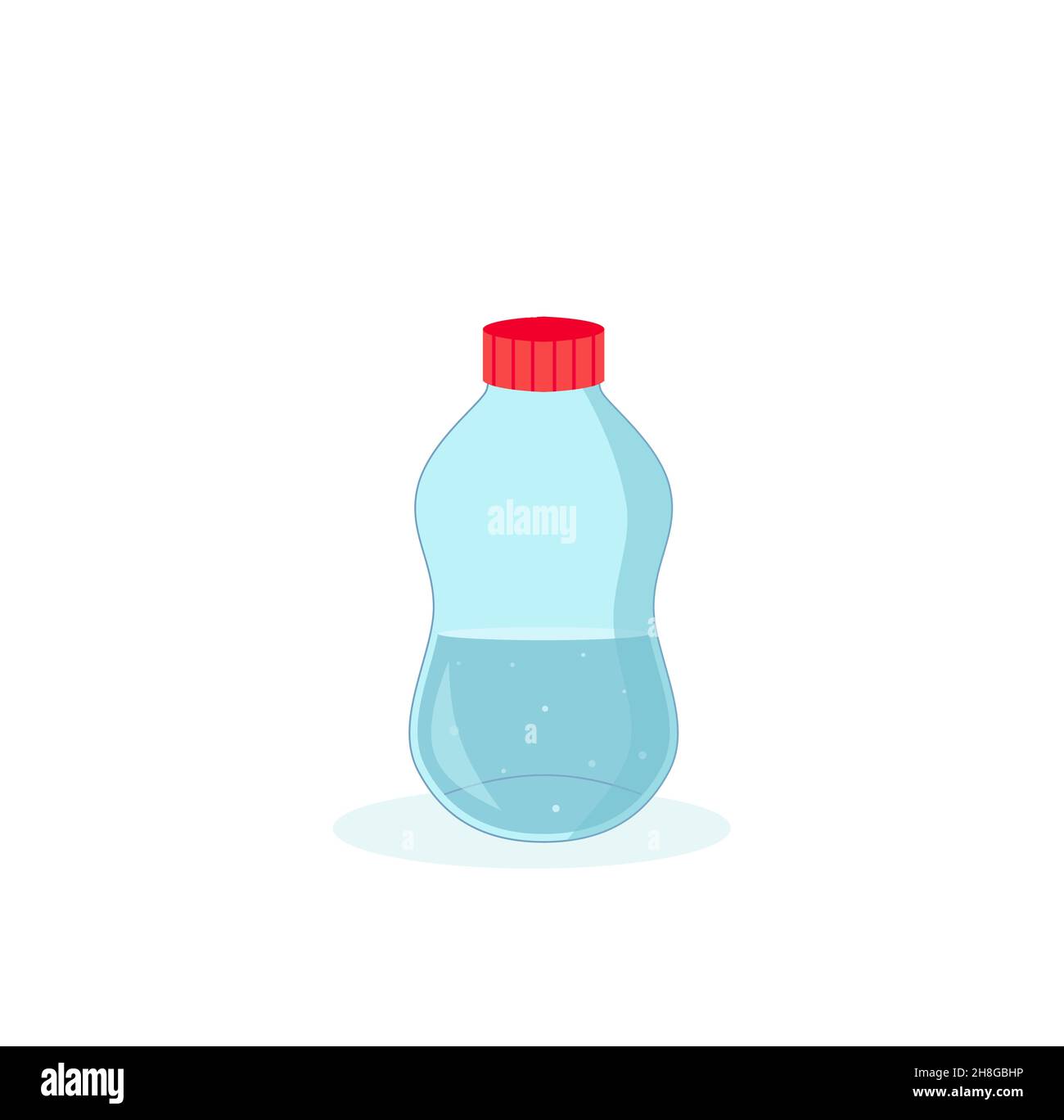 BOTTLE OF WATER. DRINK PLENTY OF WATER. CARTOON STYLE EPS 10 Stock ...