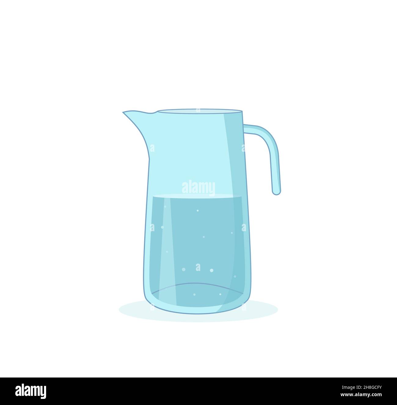 GLASS OF WATER. DRINK PLENTY OF WATER. CARTOON STYLE EPS 10 Stock ...