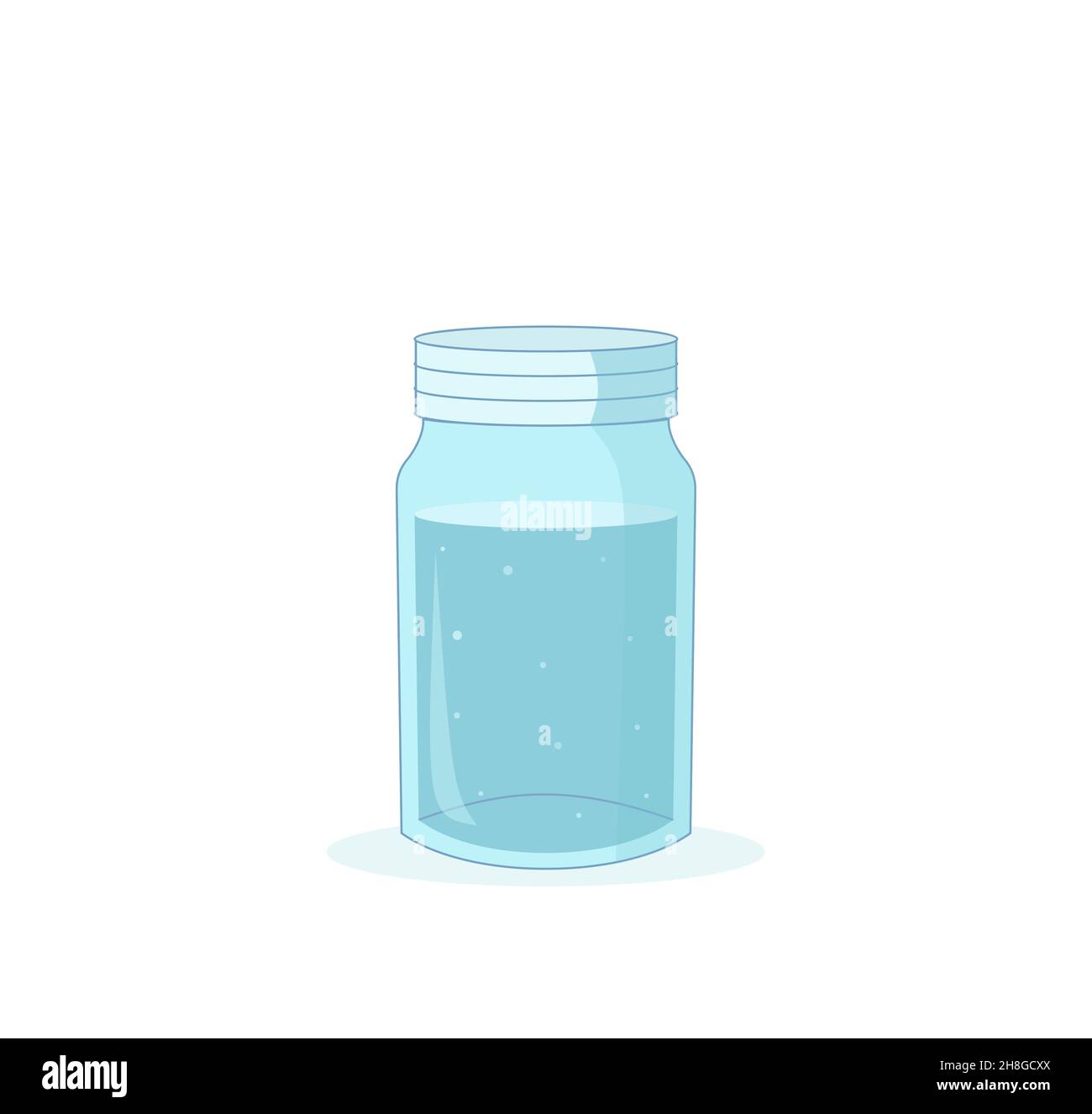 A CAN OF WATER. DRINK PLENTY OF WATER. CARTOON STYLE EPS 10 Stock ...