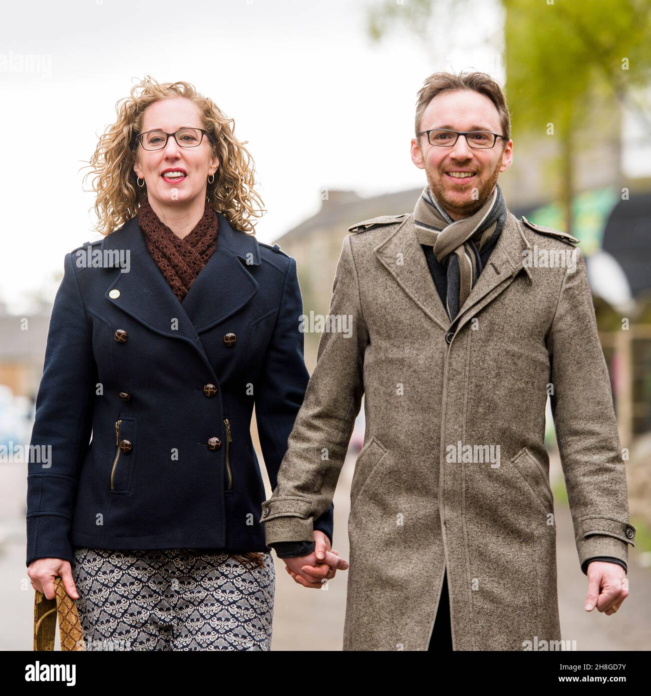 Scottish Greens co-leader Greens Lorna Slater and partner Gordon Craig ...