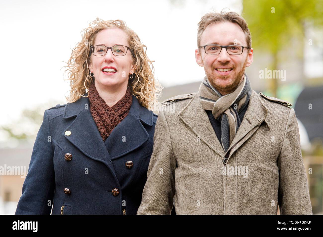 Scottish Greens co-leader Greens Lorna Slater and partner Gordon Craig ...