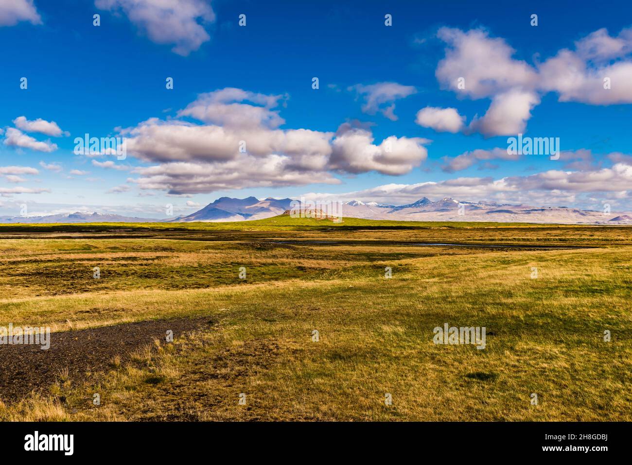 Panorama at the Eldborg Crater, Snaefellsnes Peninsula, Iceland Stock ...