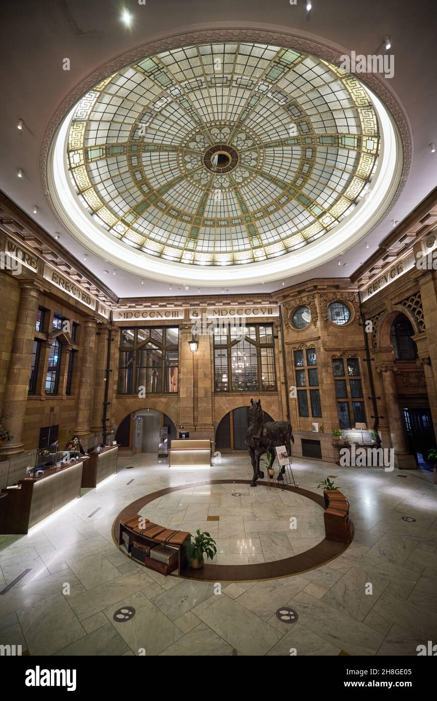 Manchester city centre Kimpton Clocktower Hotel reception lobby with ...