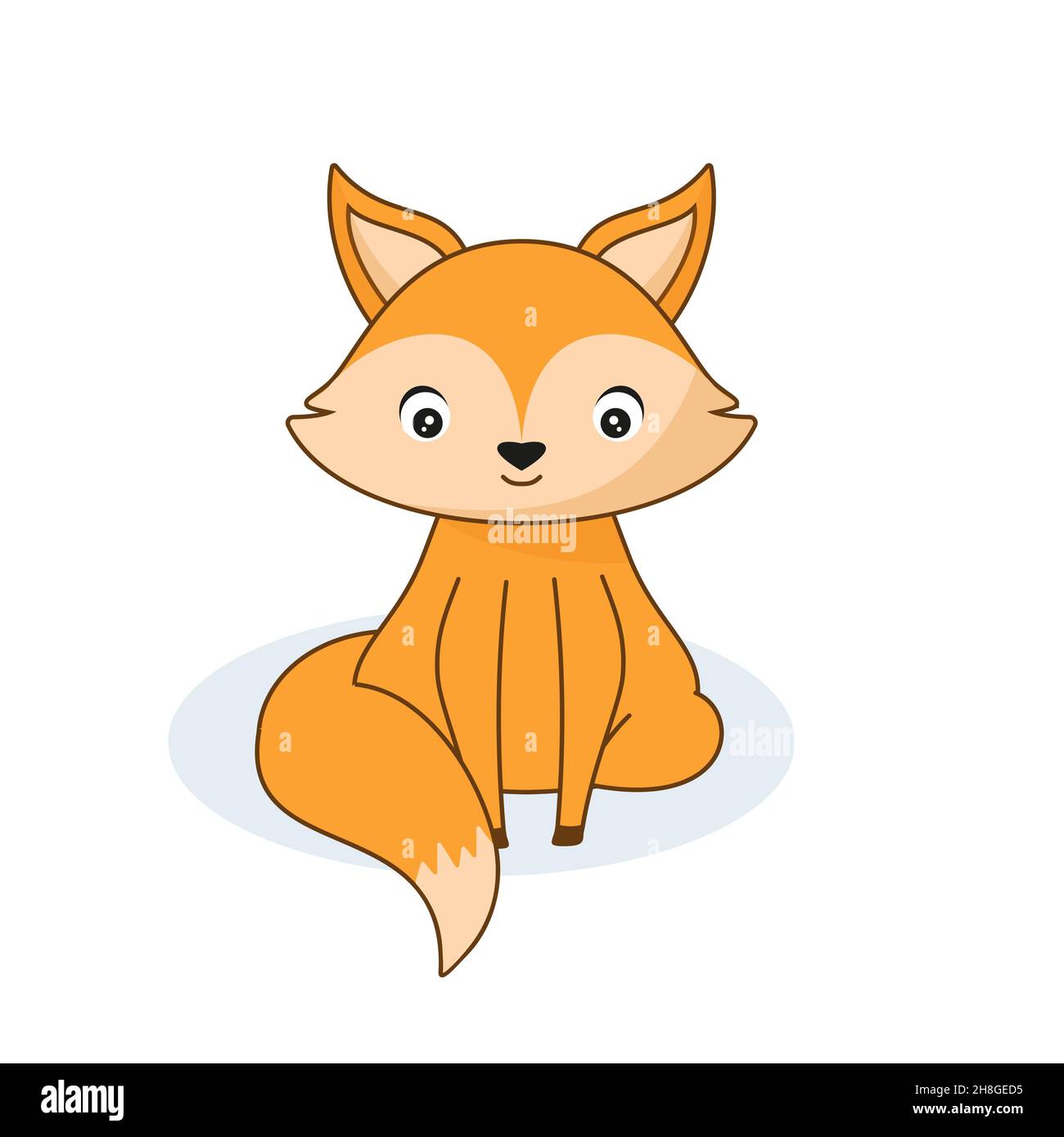 Vector illustration of cute fox cartoon style Stock Vector Image & Art ...