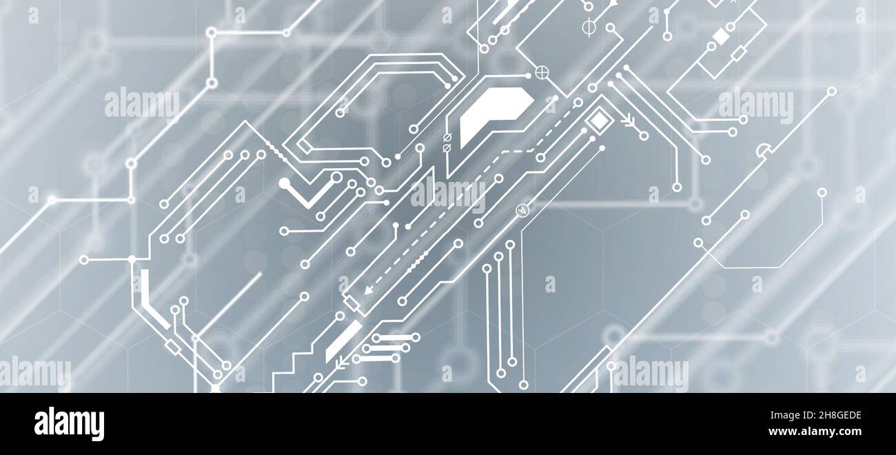 Abstract circuit board futuristic technology processing business ...