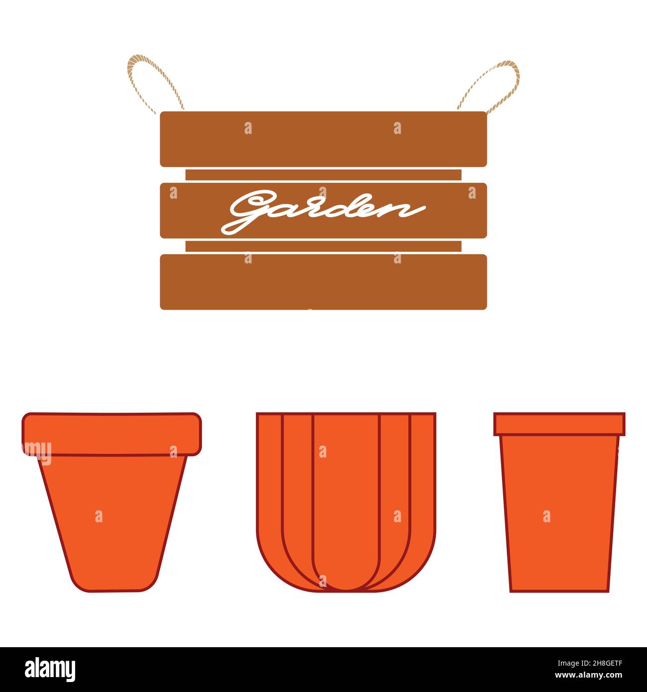 Colour box garden Stock Vector Images - Alamy