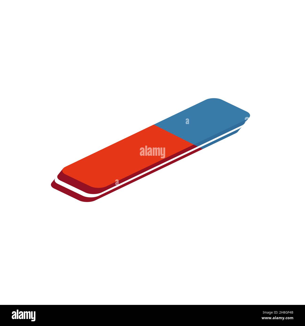 Erase of school items isolated on white background. EPS 10 Stock Vector ...