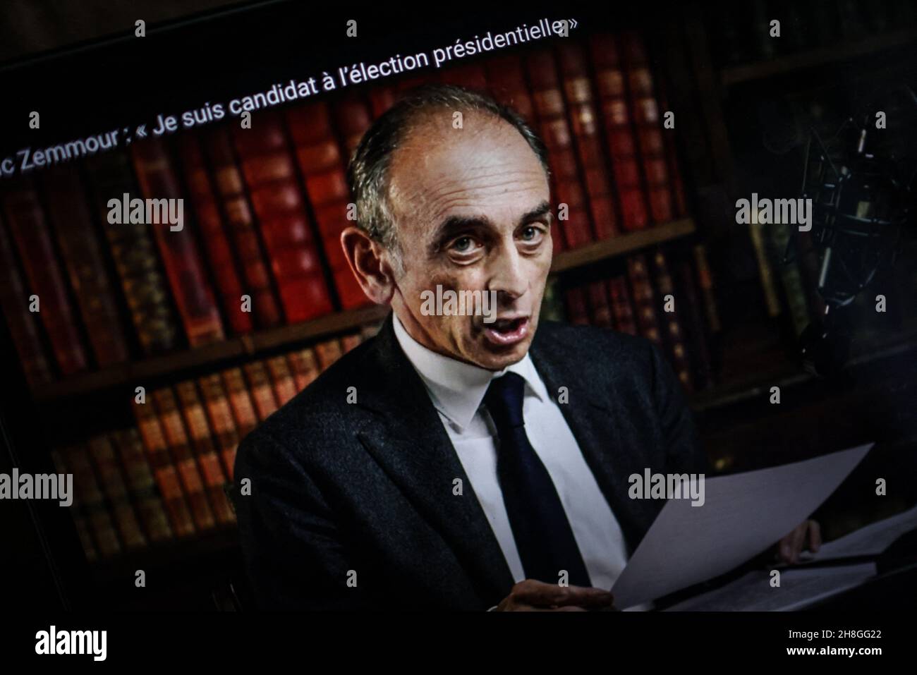French far-right media pundit Eric Zemmour delivers a speech to ...