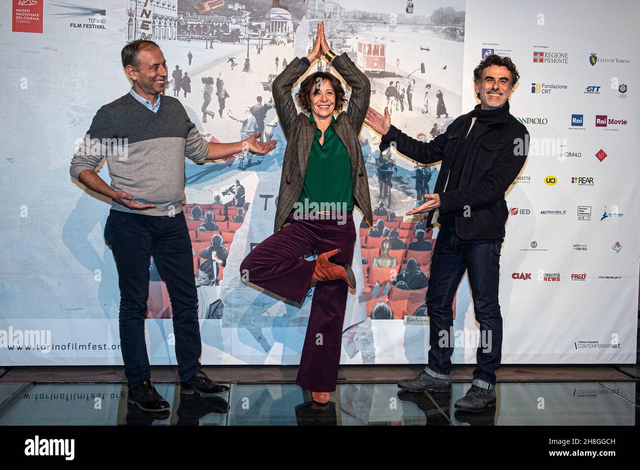 Turin, Italy. 30 November 2021. Ivan Cotroneo, Carlotta Natoli, and ...