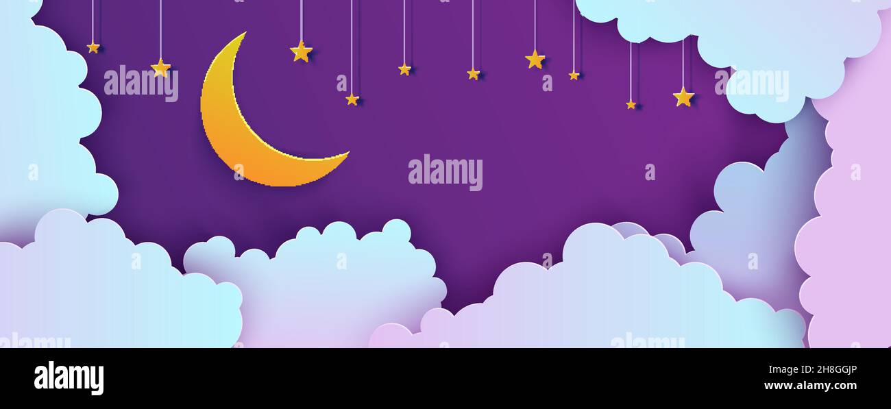 Purple Night Sky Clip Art