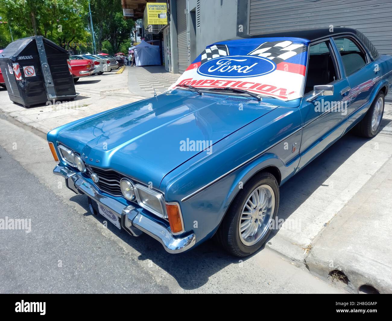 BUENOS AIRES, ARGENTINA - Nov 08, 2021: blue sporty Ford Taunus Cortina ...