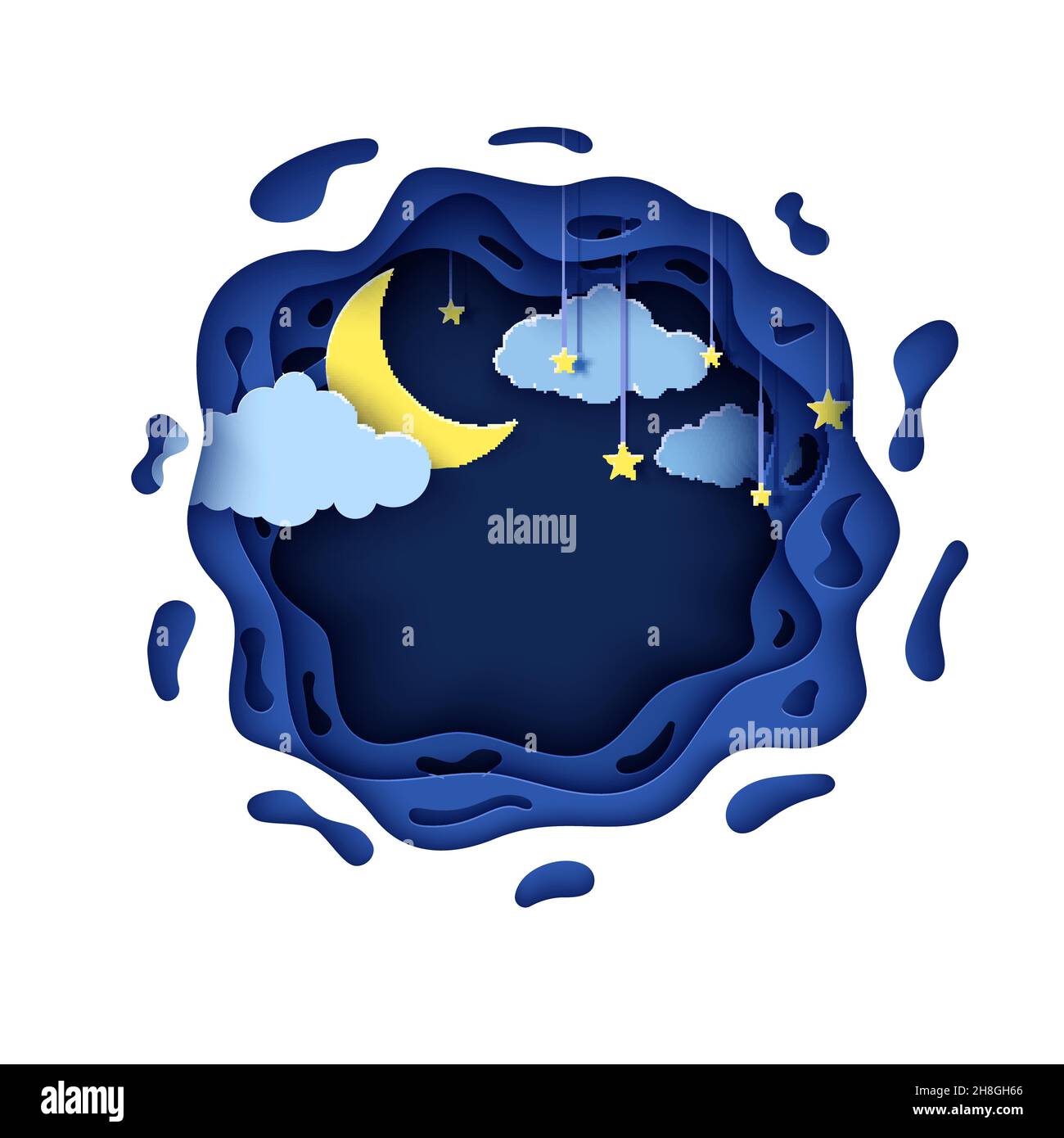 Layered paper star Cut Out Stock Images & Pictures - Alamy