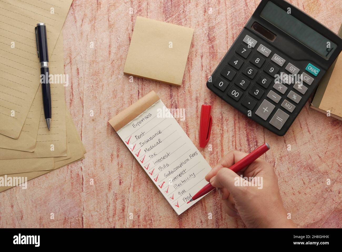 check mark on a check box on a paper Stock Photo - Alamy