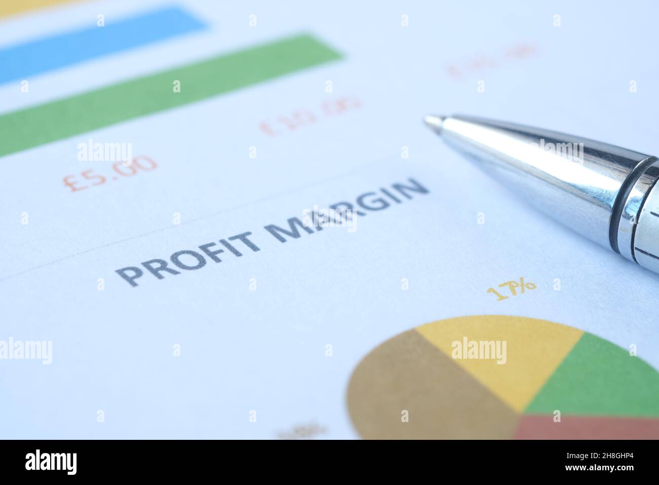 profit margin text on financial data Stock Photo - Alamy