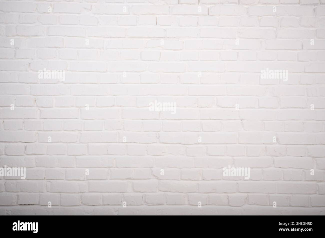 White brick wall background abstract texture of painted genuine clay ...