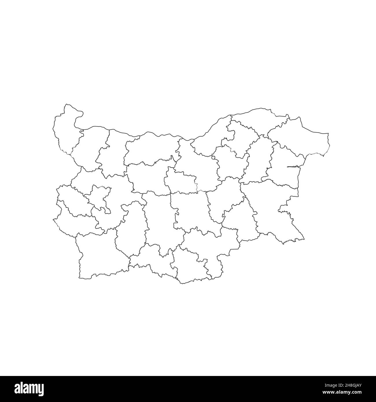 Political map of bulgaria with sofia hi-res stock photography and ...