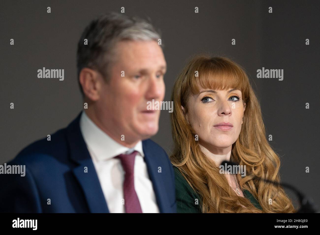 Labour leader, Sir Keir Starmer and Deputy Leader, Angela Rayner hold ...