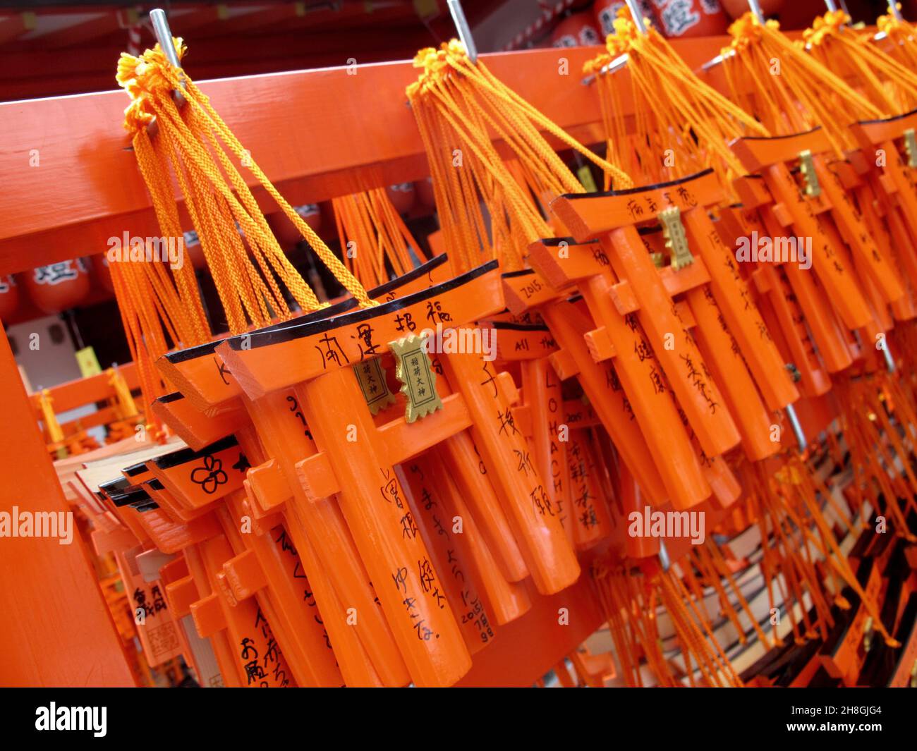 Wooden small torii model figure toy holy amulet for japanese people and ...