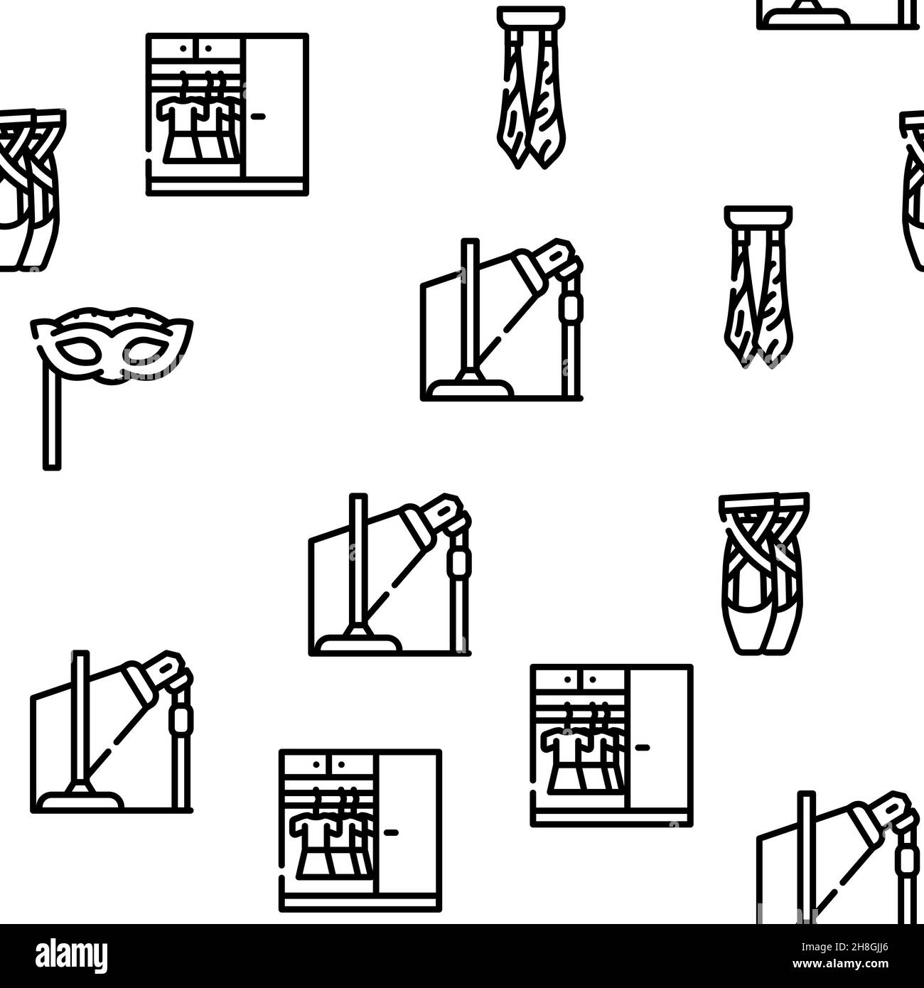 Choreography Dance Vector Seamless Pattern Stock Vector Image & Art - Alamy