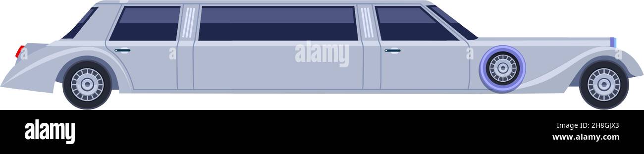 White limousine icon. Limo side view. Luxury car Stock Vector Image ...