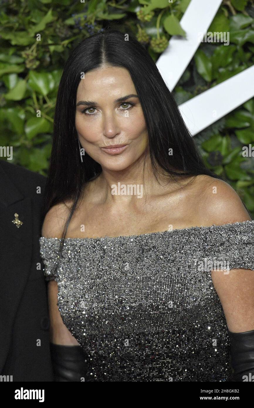 Demi Moore attending The Fashion Awards 2021 at the Royal Albert Hall ...