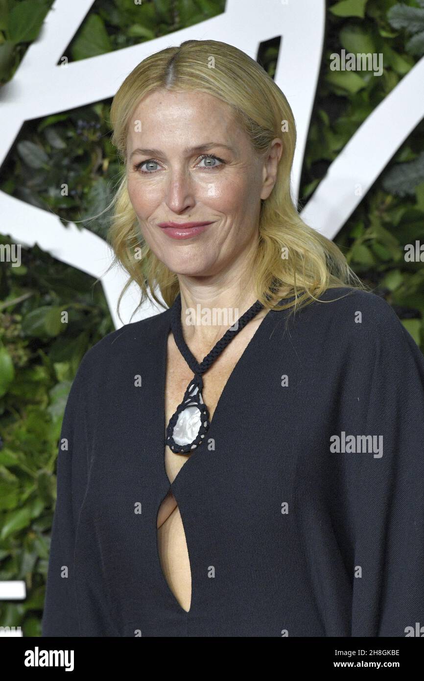 Gillian Anderson attending The Fashion Awards 2021 at the Royal Albert ...