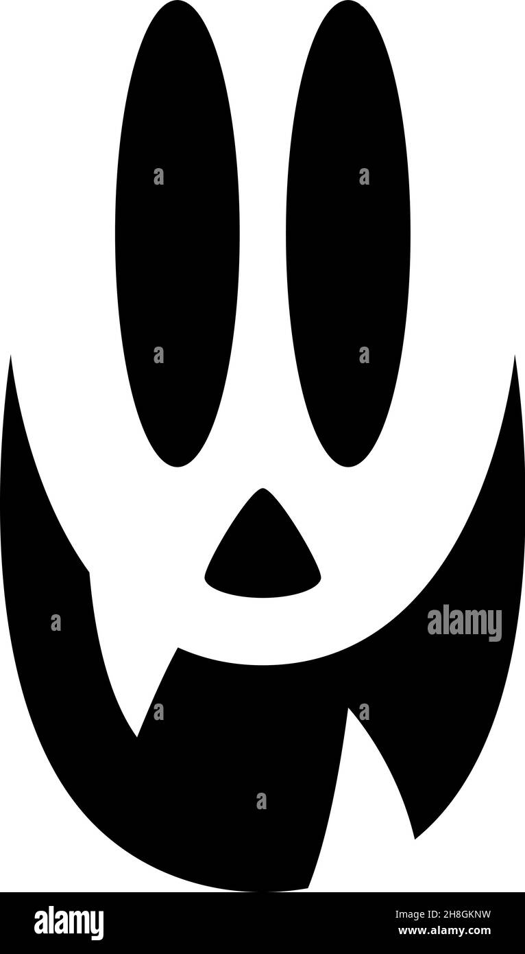Ghost face. Spooky symbol. Fun Halloween mask Stock Vector Image & Art ...