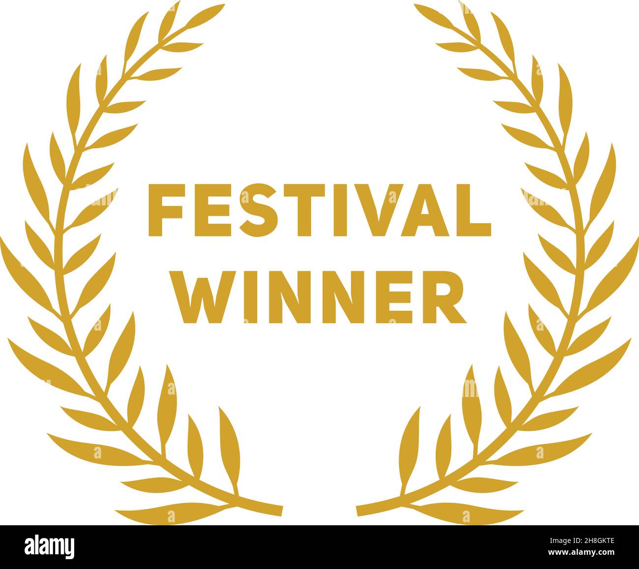 Festival winner badge. Winner award laurel wreath Stock Vector Image ...